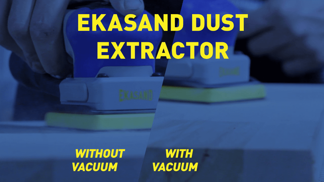 Side By Side Comparison: Sanding With and Without Dust Extraction | Uneeda